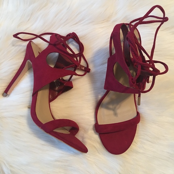 Forever 21 | Shoes | Nwt Forever 2 Dark Red Wrap Heels 75m | Poshmark